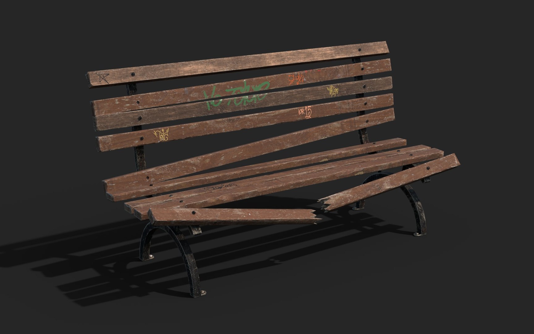 Park Bench Model - TurboSquid 2190436