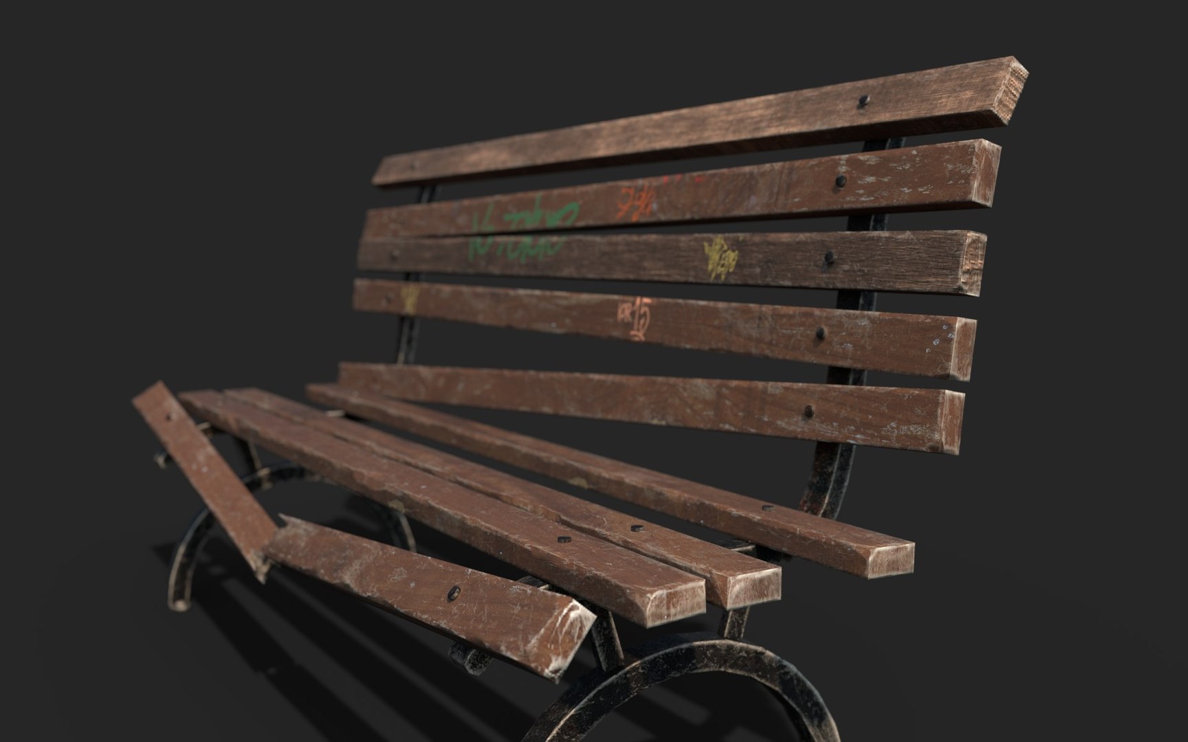 Park Bench Model - TurboSquid 2190436