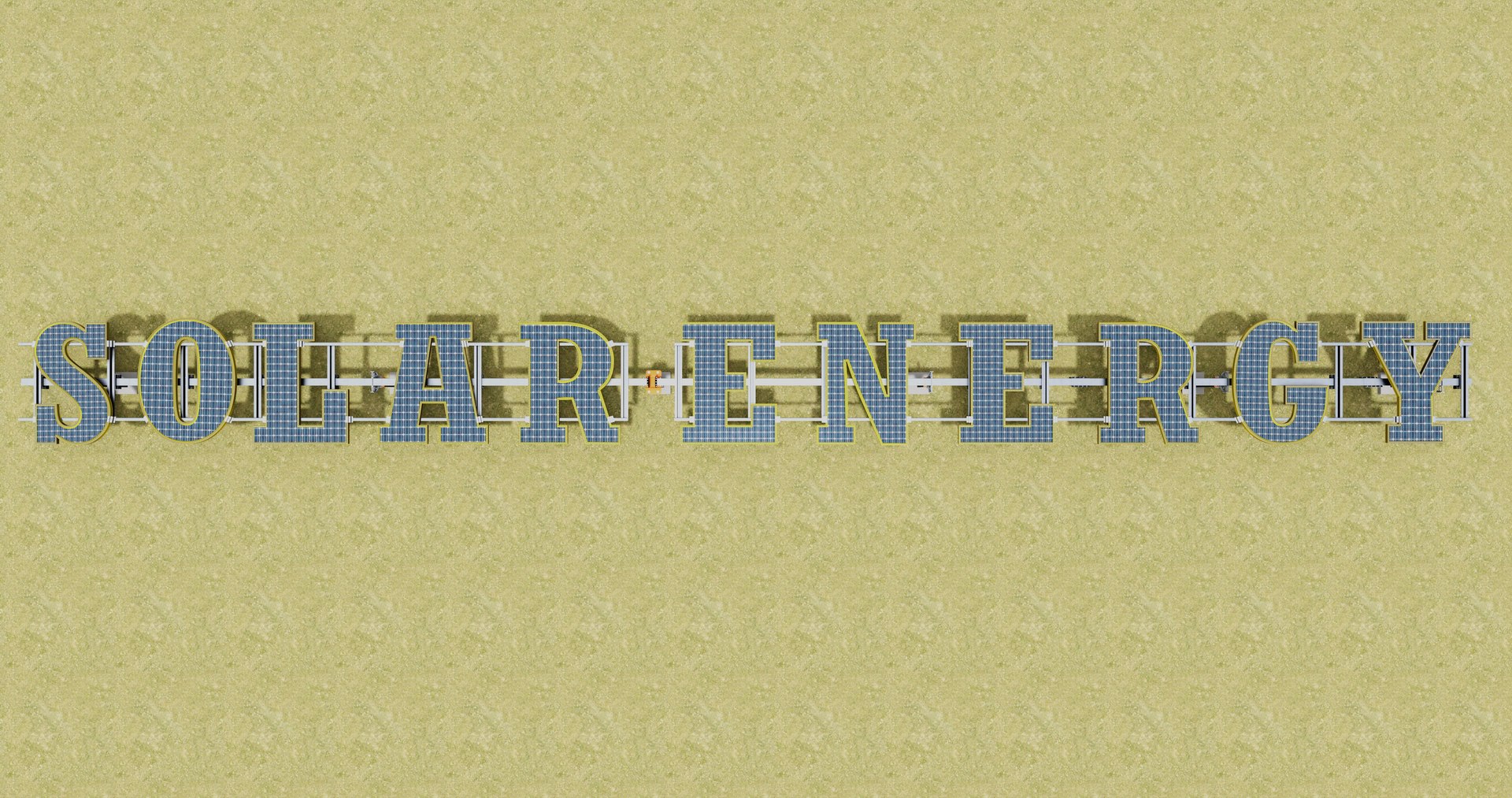 3D Solar Letter Panel Tracking System - TurboSquid 2305719