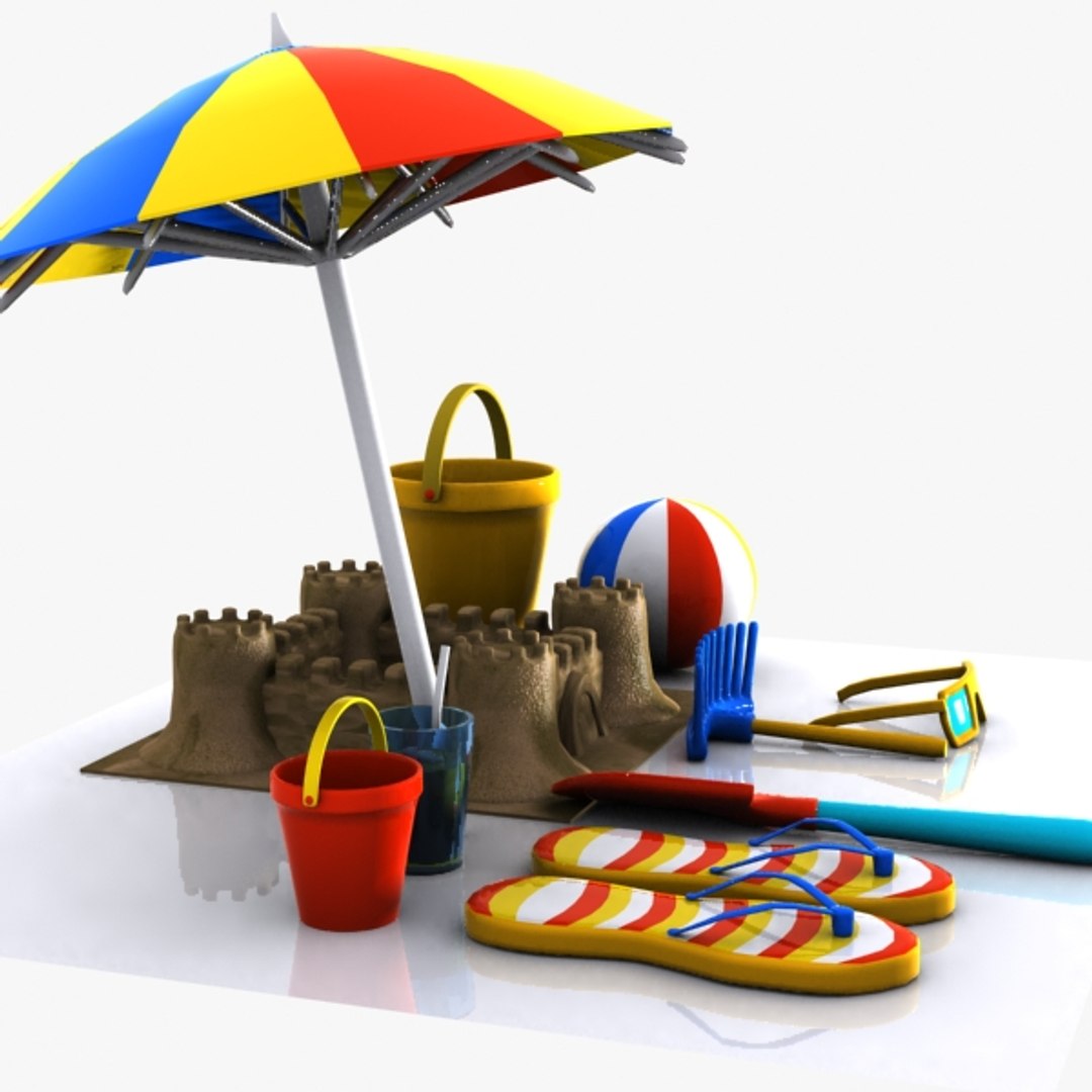 Cartoon Items Beach Max