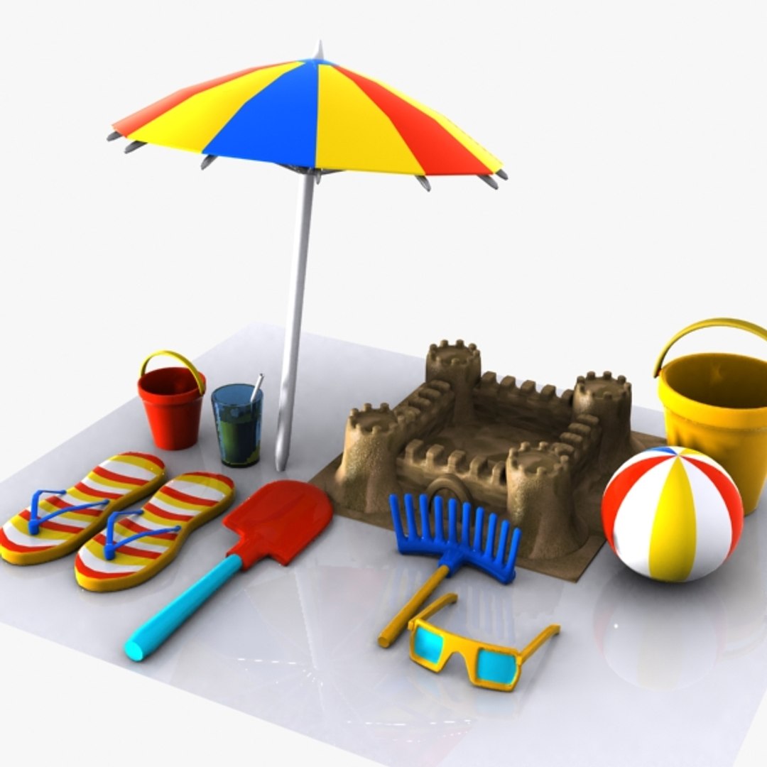 Cartoon Items Beach Max