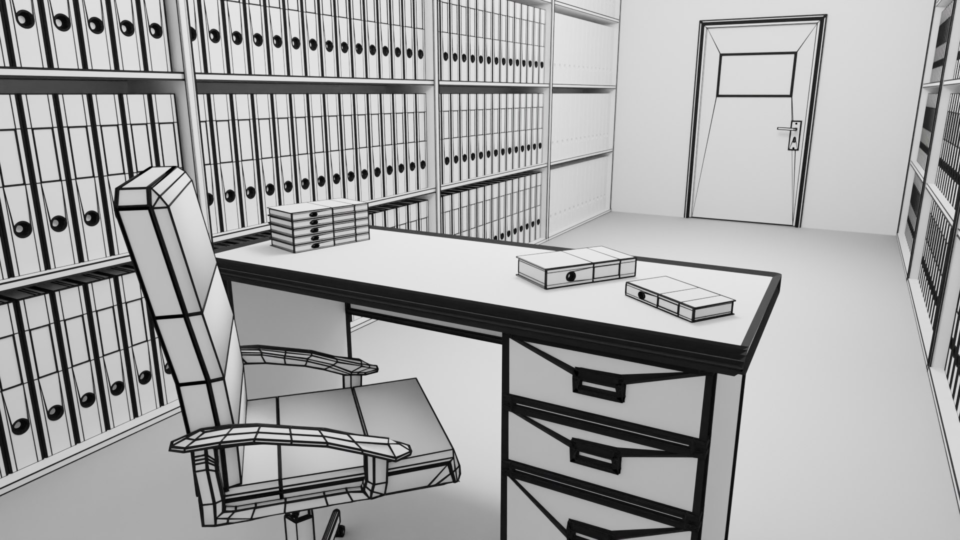 3D Archive Folder Room Model - TurboSquid 1616733