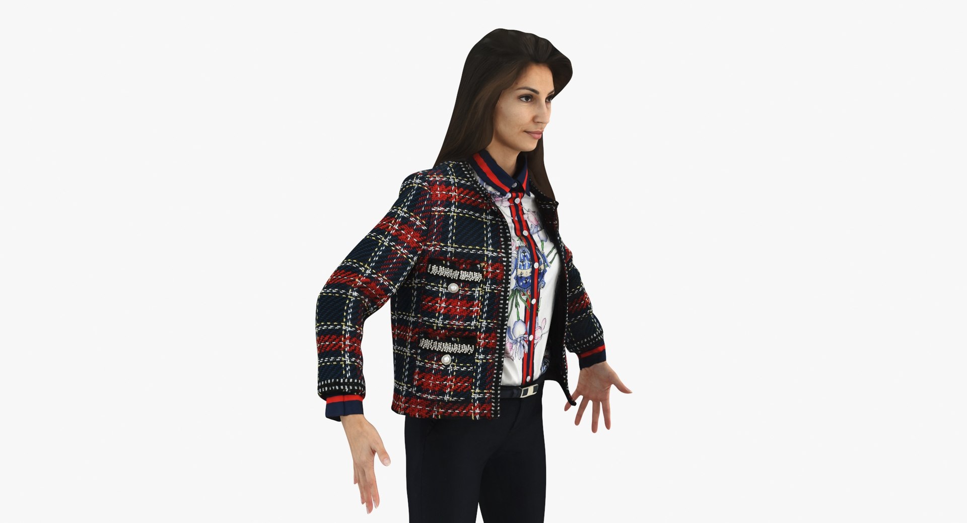 Suzanne Business A Pose 3D model - TurboSquid 1971319