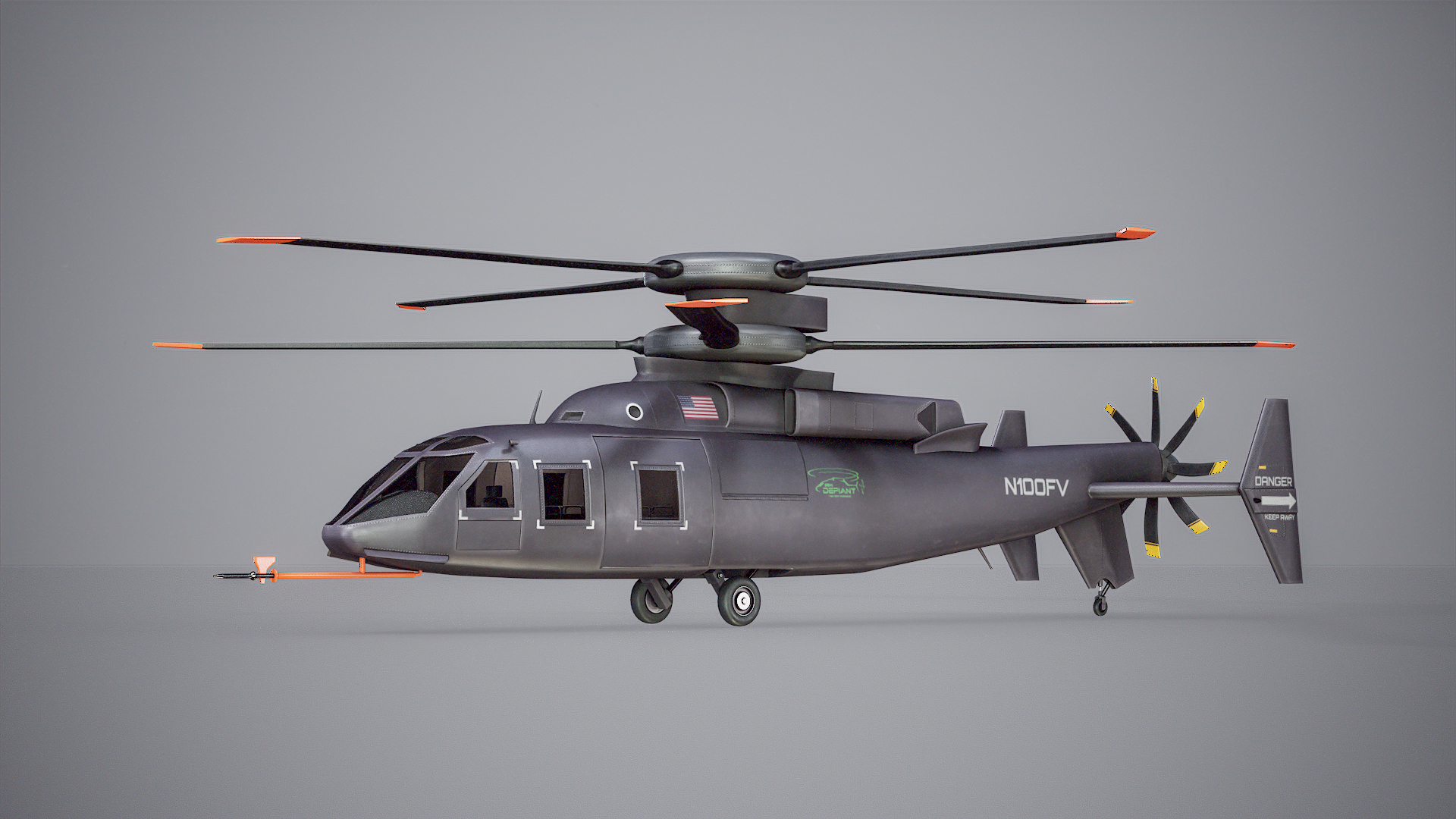 Sikorsky Boeing SB-1 Military Helicopter PBR Model - TurboSquid 2086272
