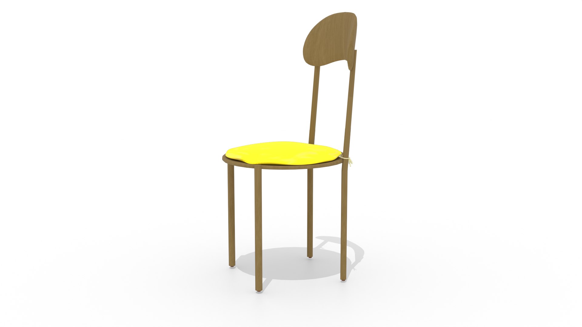 Round Wooden Chair Model - TurboSquid 2414090