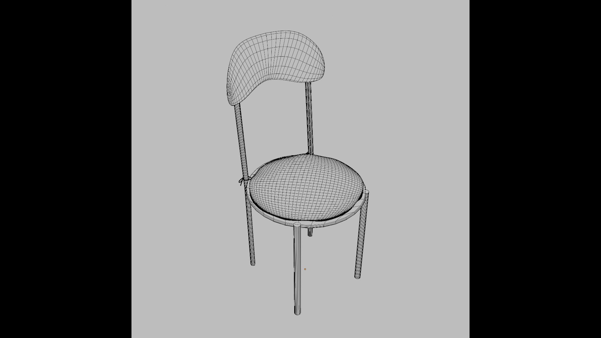 Round Wooden Chair Model - TurboSquid 2414090