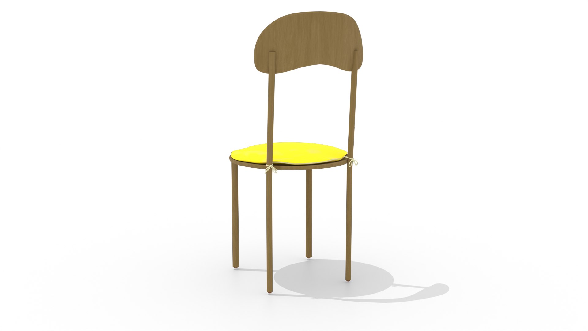 Round Wooden Chair Model - TurboSquid 2414090