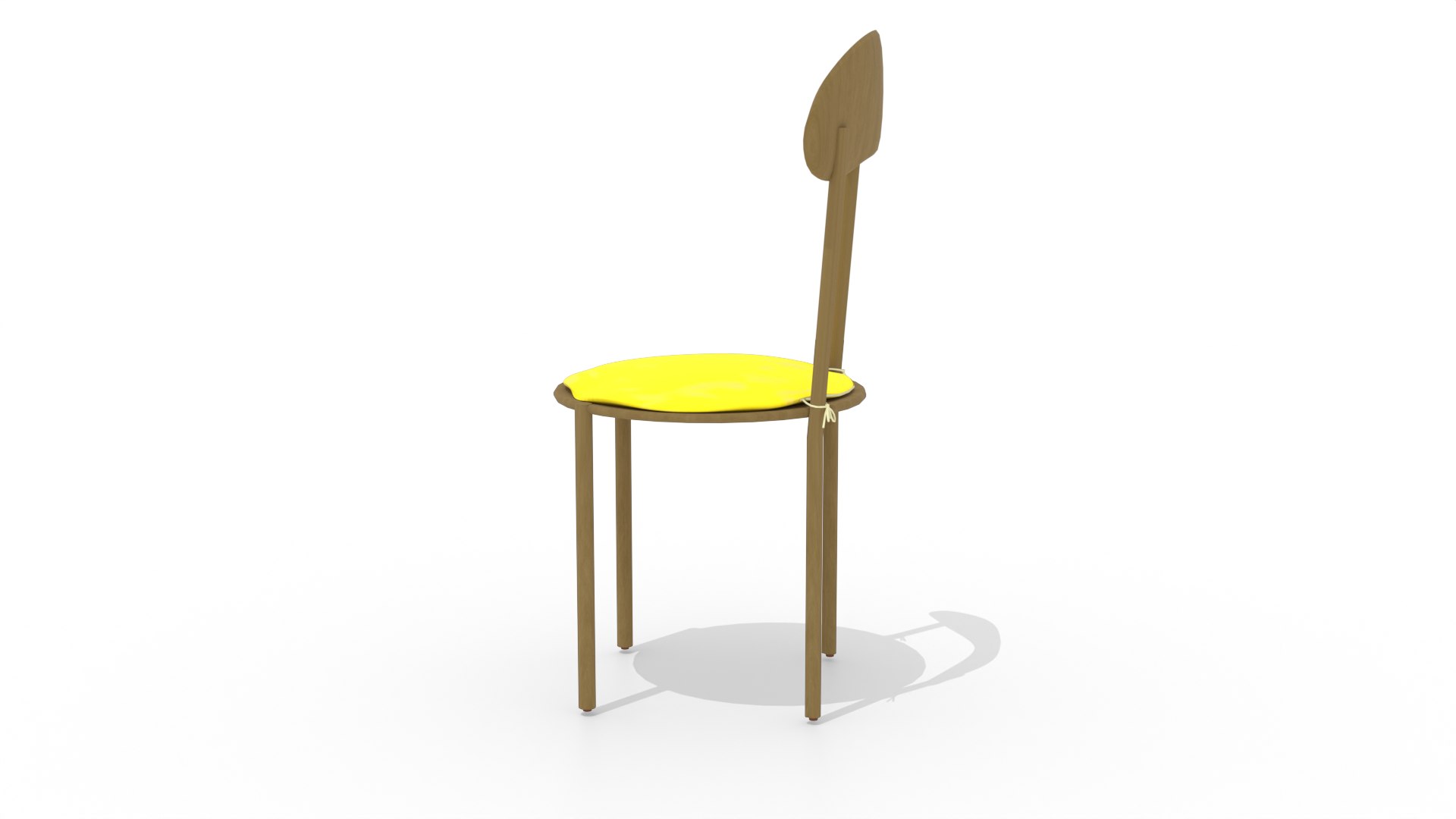 Round Wooden Chair Model - TurboSquid 2414090