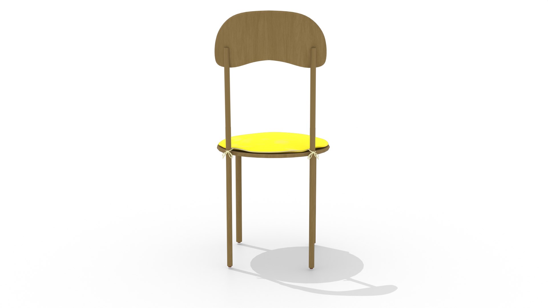 Round Wooden Chair Model - TurboSquid 2414090