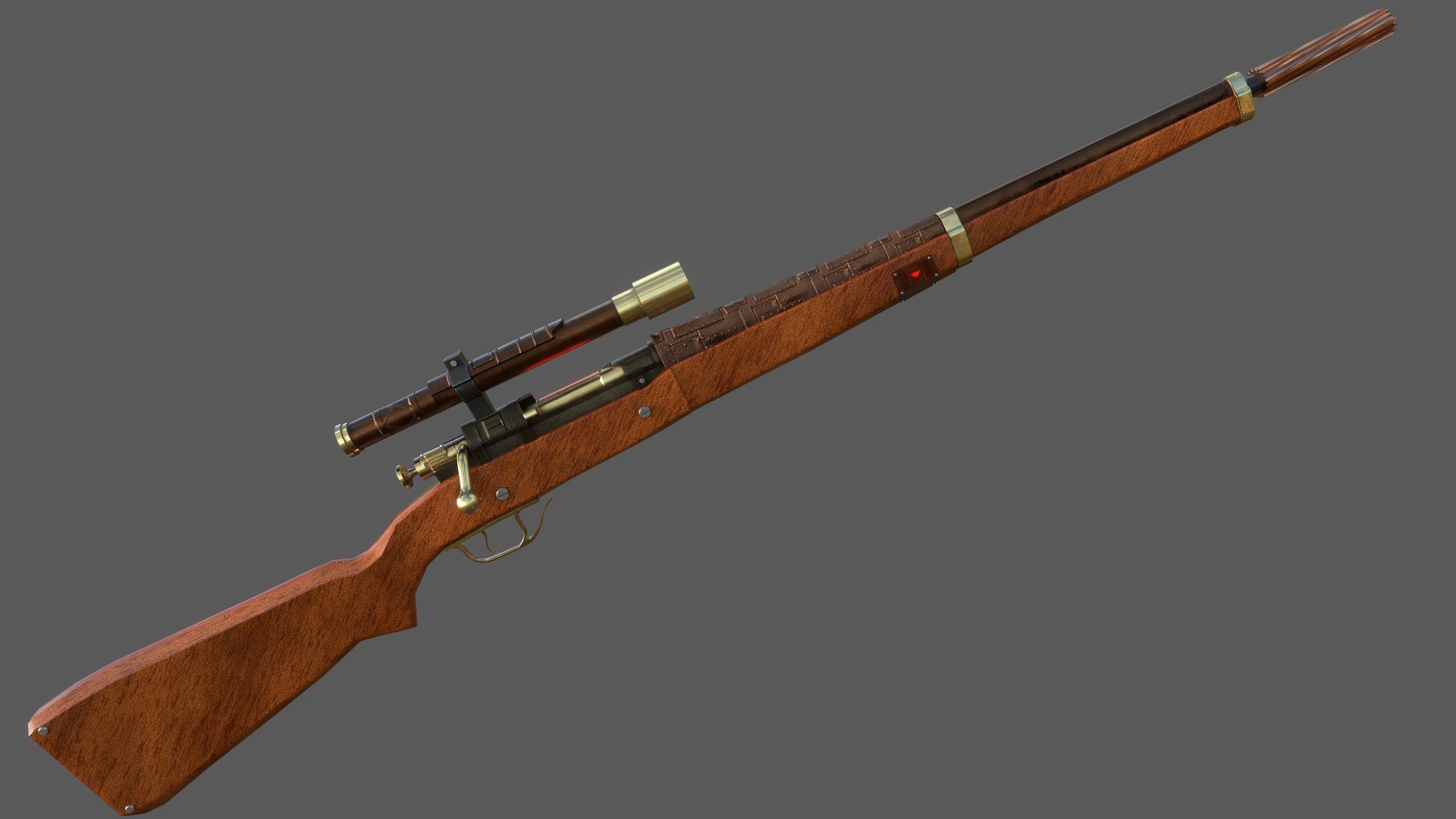 Steampunk Springfield 1903 Sniper Rifle Model - TurboSquid 1613852