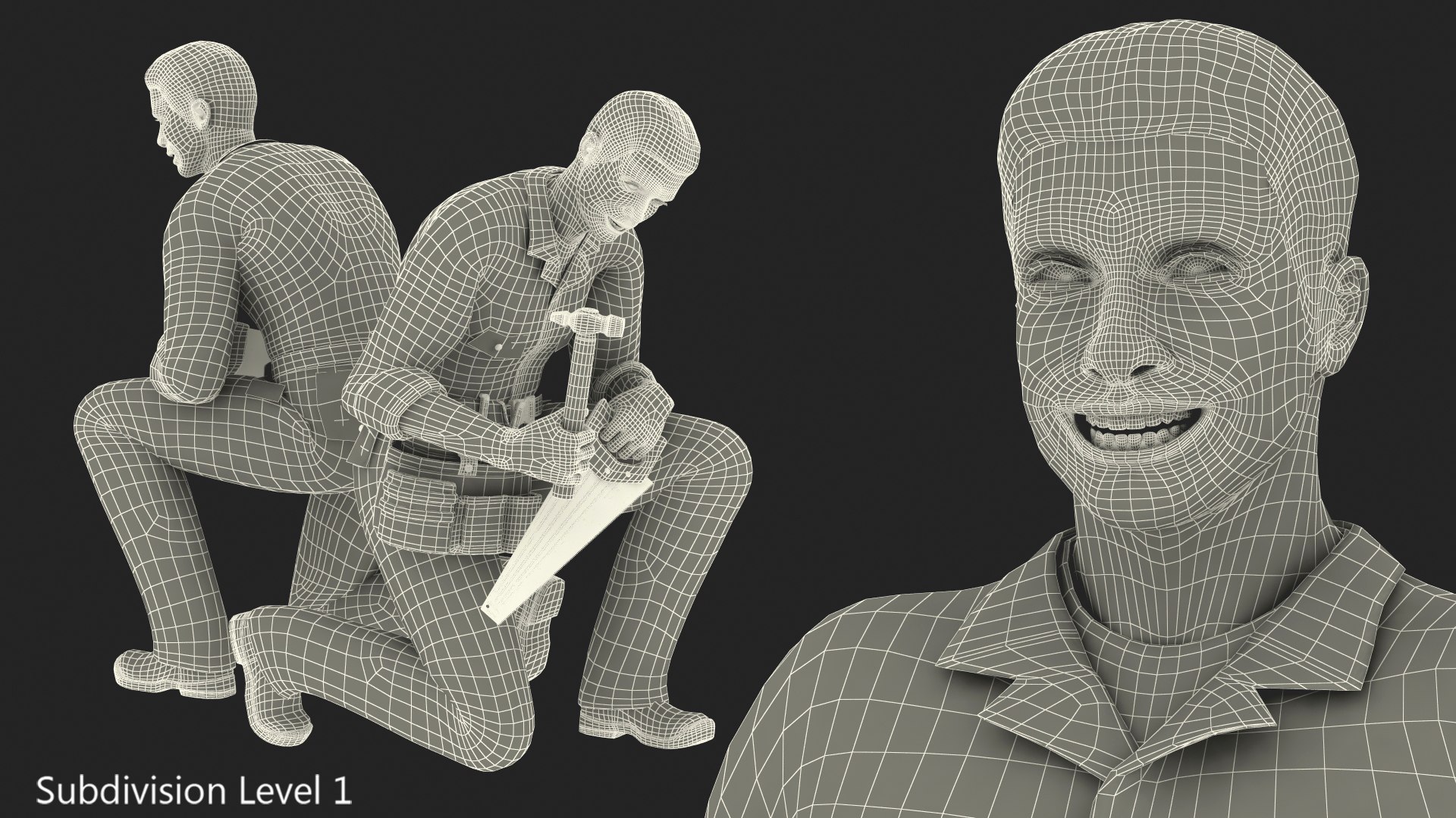 3D carpenter rigged model - TurboSquid 1575779