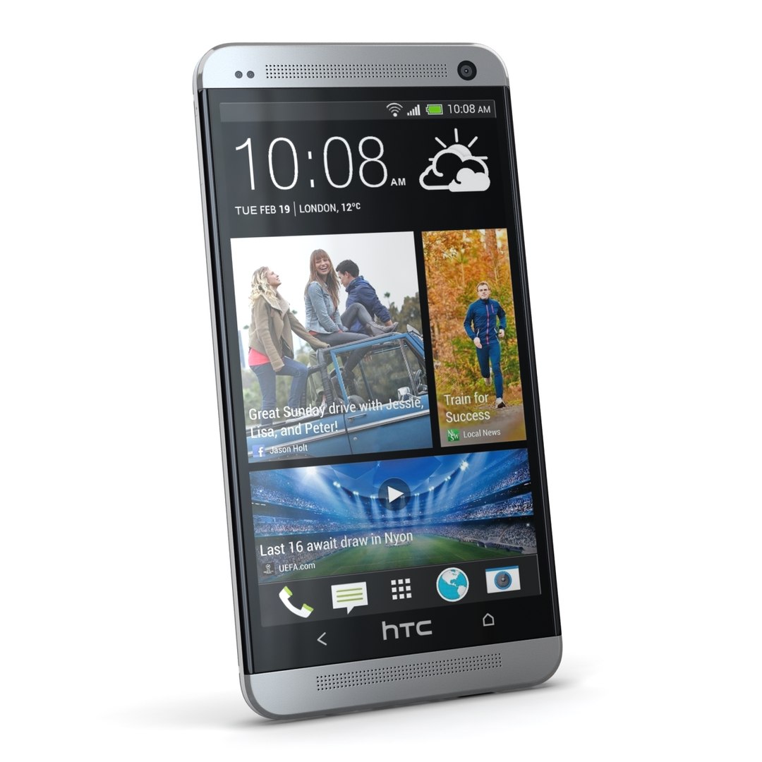 Htc Silver Cellphone 3d Model