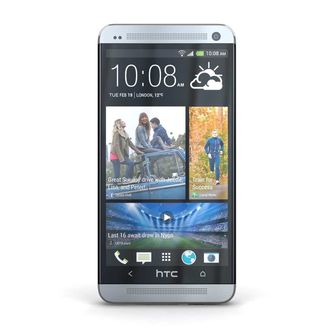 Htc Silver Cellphone 3d Model