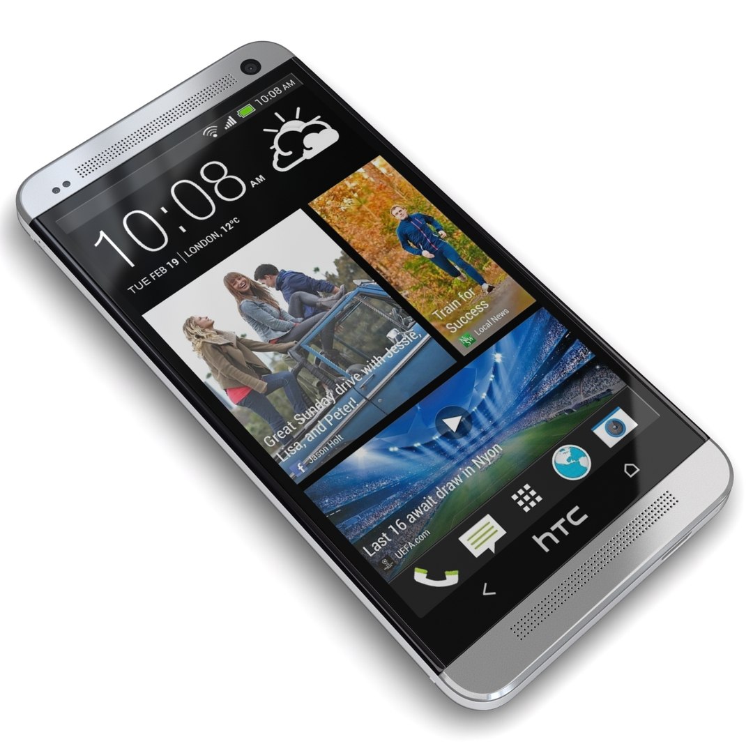 Htc Silver Cellphone 3d Model