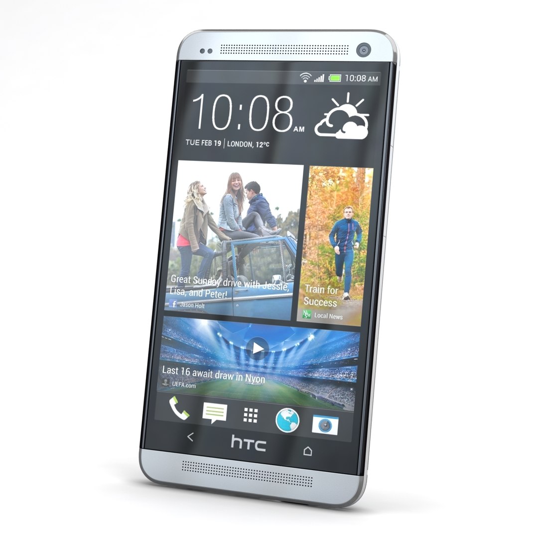 Htc Silver Cellphone 3d Model