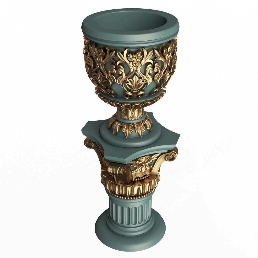 Flower Pot 018 Green 3D Model - TurboSquid 2199017