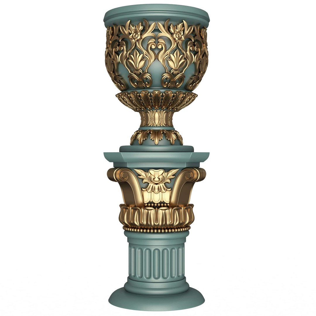 Flower Pot 018 Green 3D Model - TurboSquid 2199017