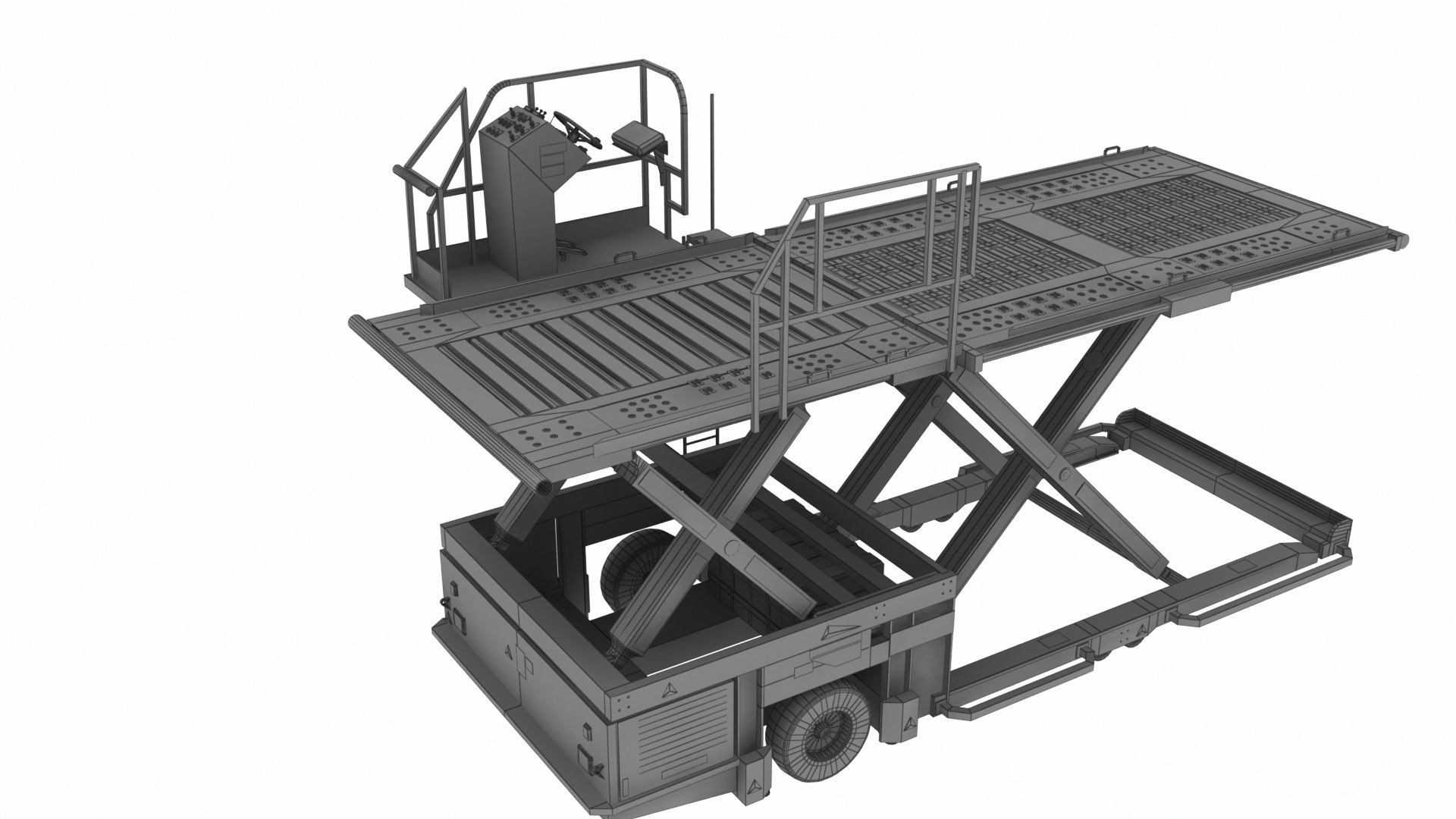 3D Airport Baggage Loader Device Model - TurboSquid 1462032
