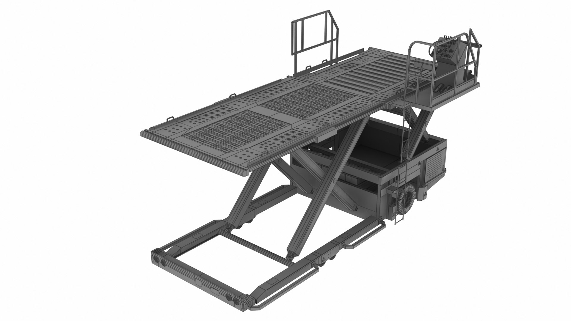 3D Airport Baggage Loader Device Model - TurboSquid 1462032
