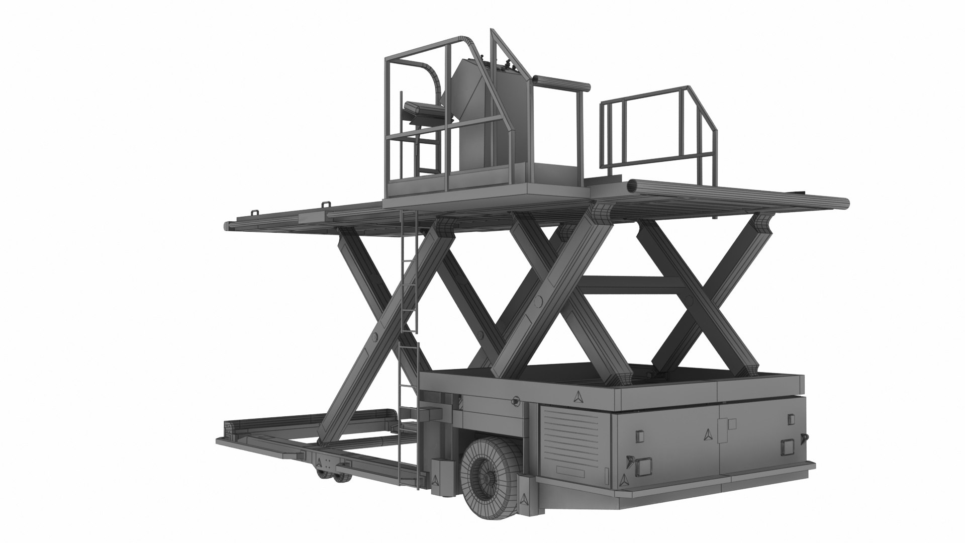 3D Airport Baggage Loader Device Model - TurboSquid 1462032
