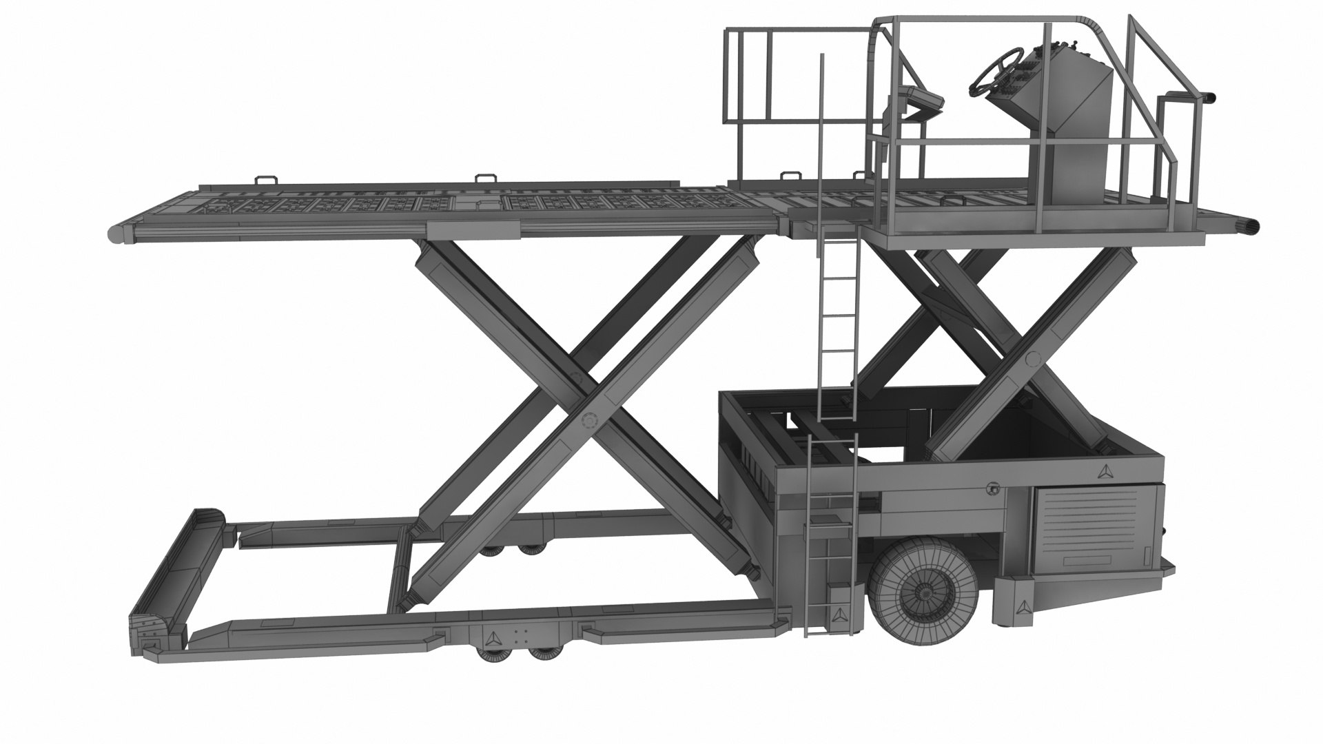 3D Airport Baggage Loader Device Model - TurboSquid 1462032
