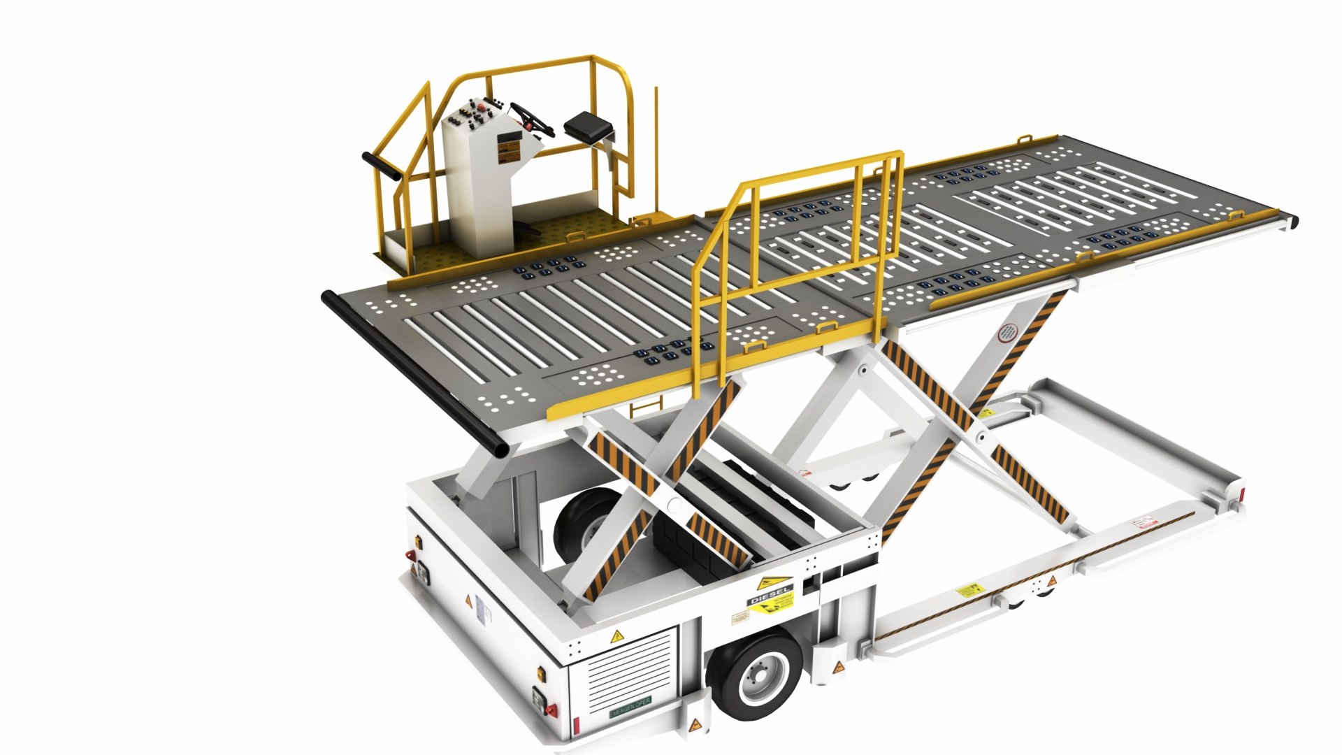 3D Airport Baggage Loader Device Model - TurboSquid 1462032