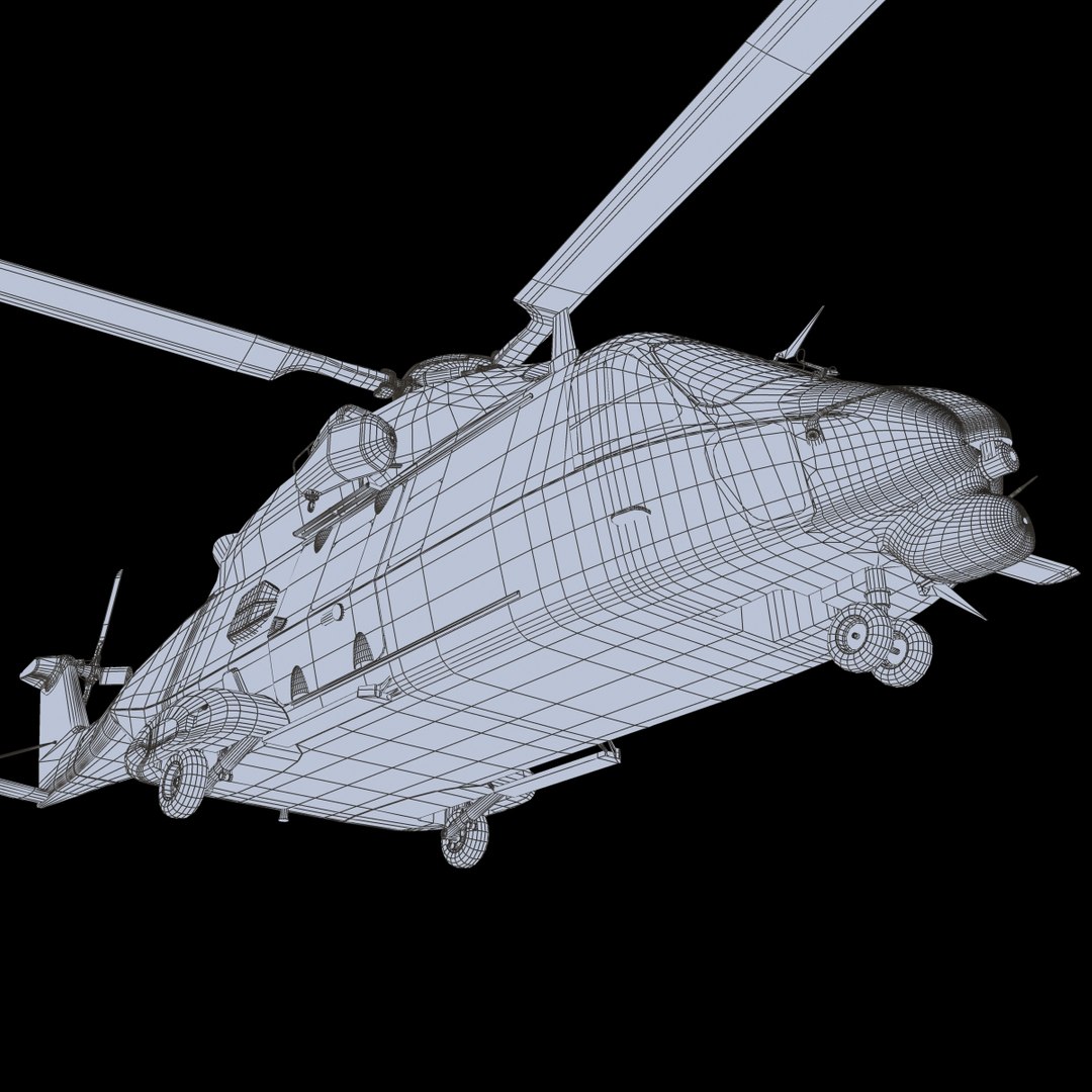 Nhindustries Helicopter Royal Air Force 3d Model