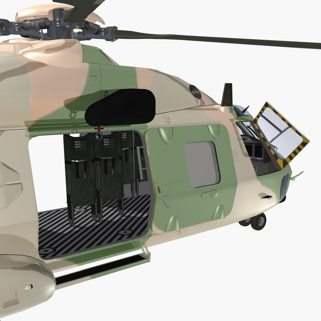 Nhindustries Helicopter Royal Air Force 3d Model