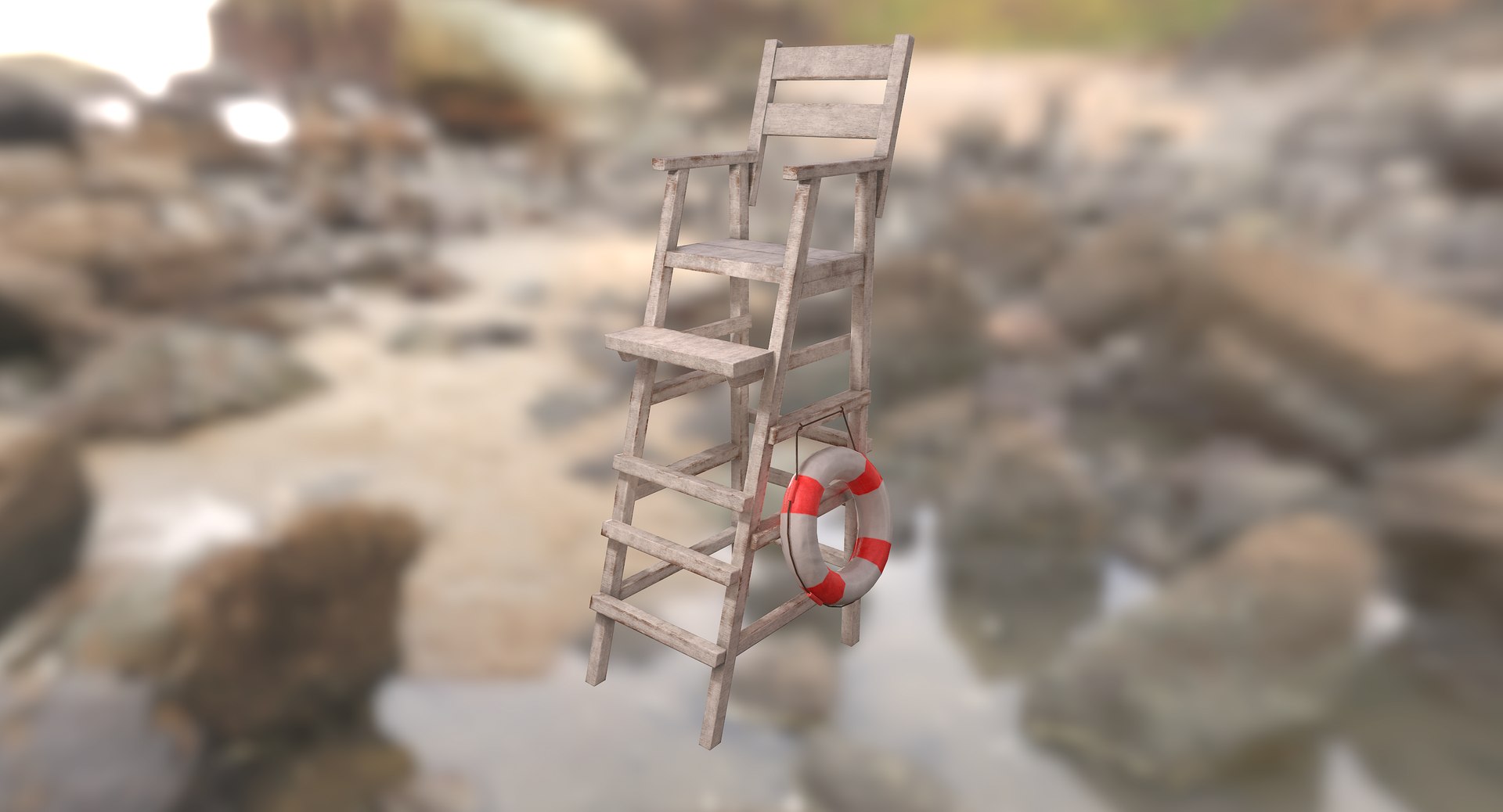 Lifeguard Chair 3D Model - TurboSquid 1192084