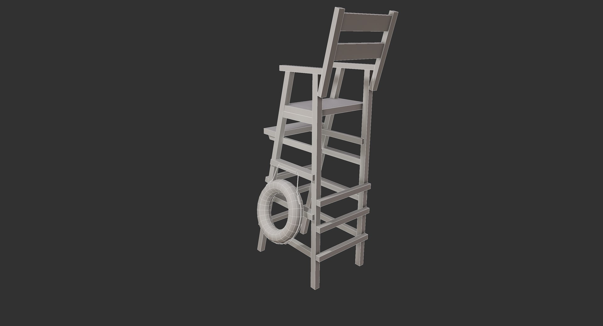 Lifeguard Chair 3D Model - TurboSquid 1192084