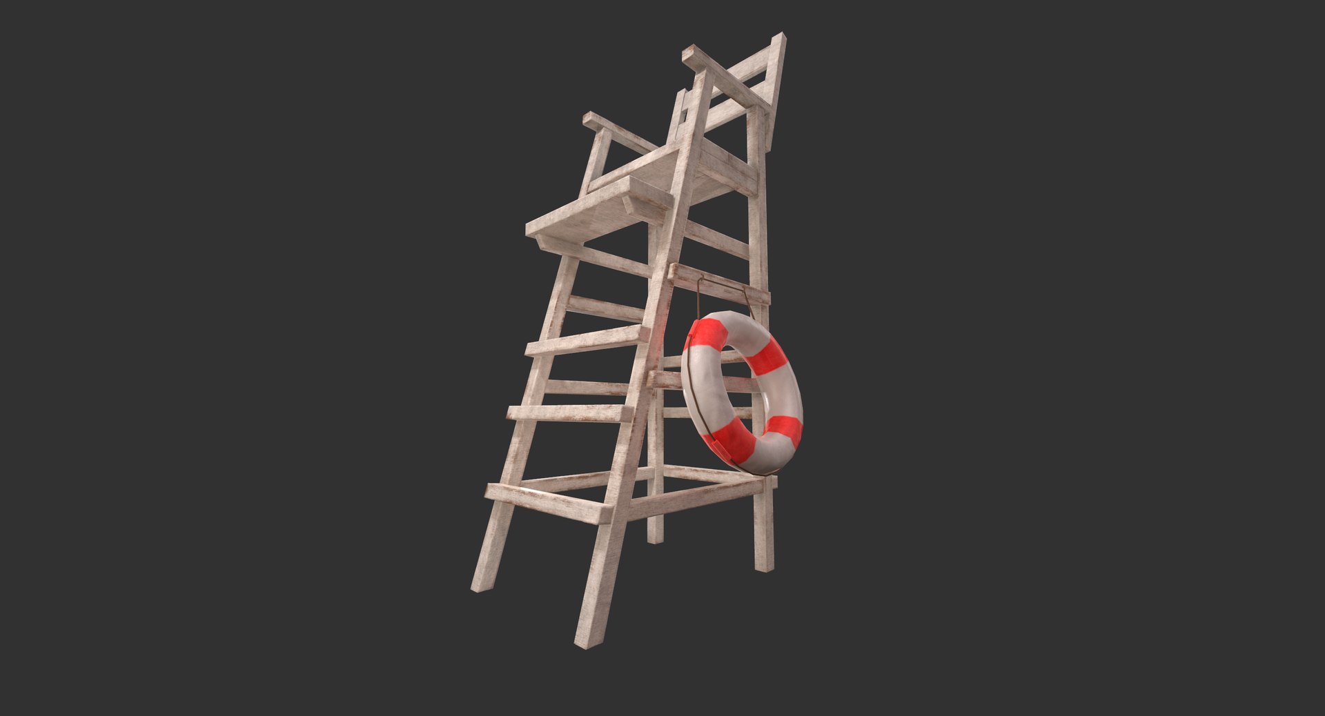 Lifeguard Chair 3D Model - TurboSquid 1192084
