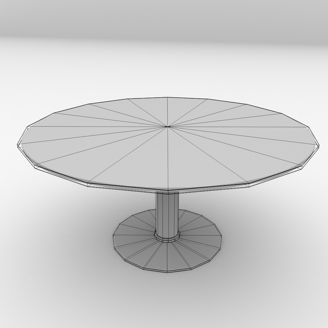 3d Model Glass Circular Table