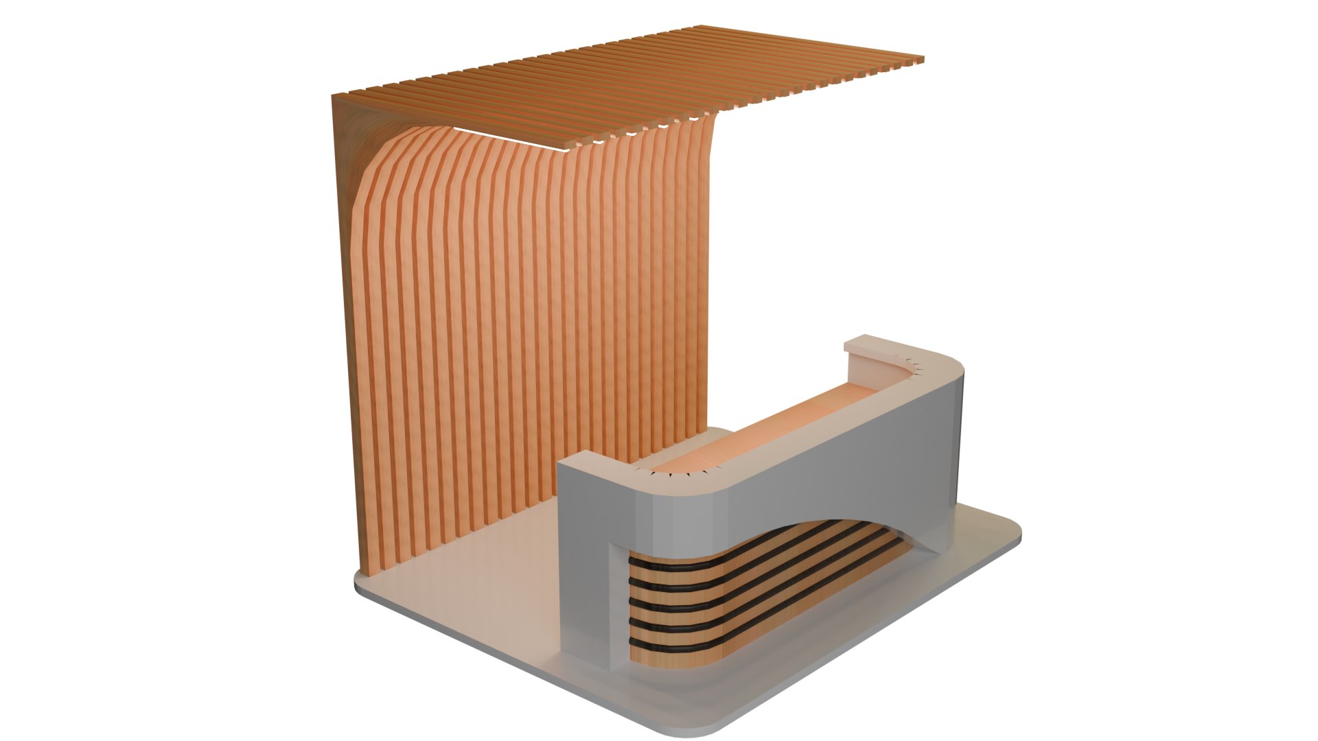 3D Model Receptionist Desk 3D Model - TurboSquid 2356776