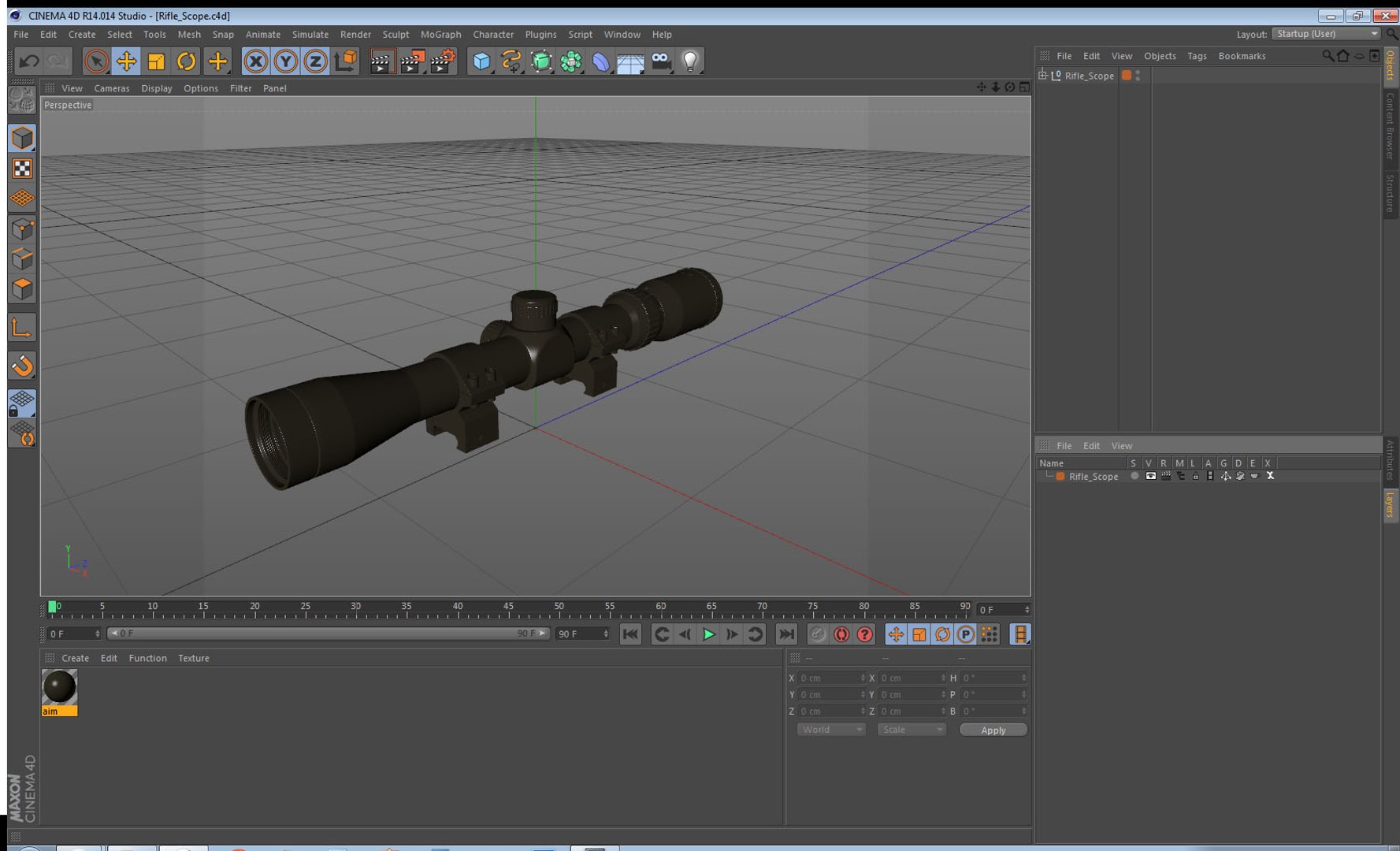 3D rifle scope - TurboSquid 1439279