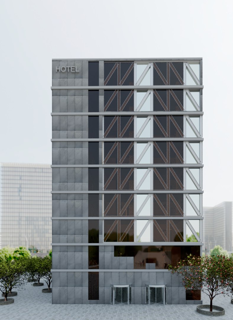 3D Model 2 Stars Hotel - TurboSquid 1447985