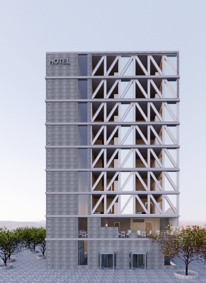 3D Model 2 Stars Hotel - TurboSquid 1447985