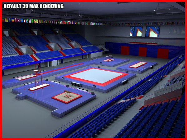 3d men gymnastics arena model