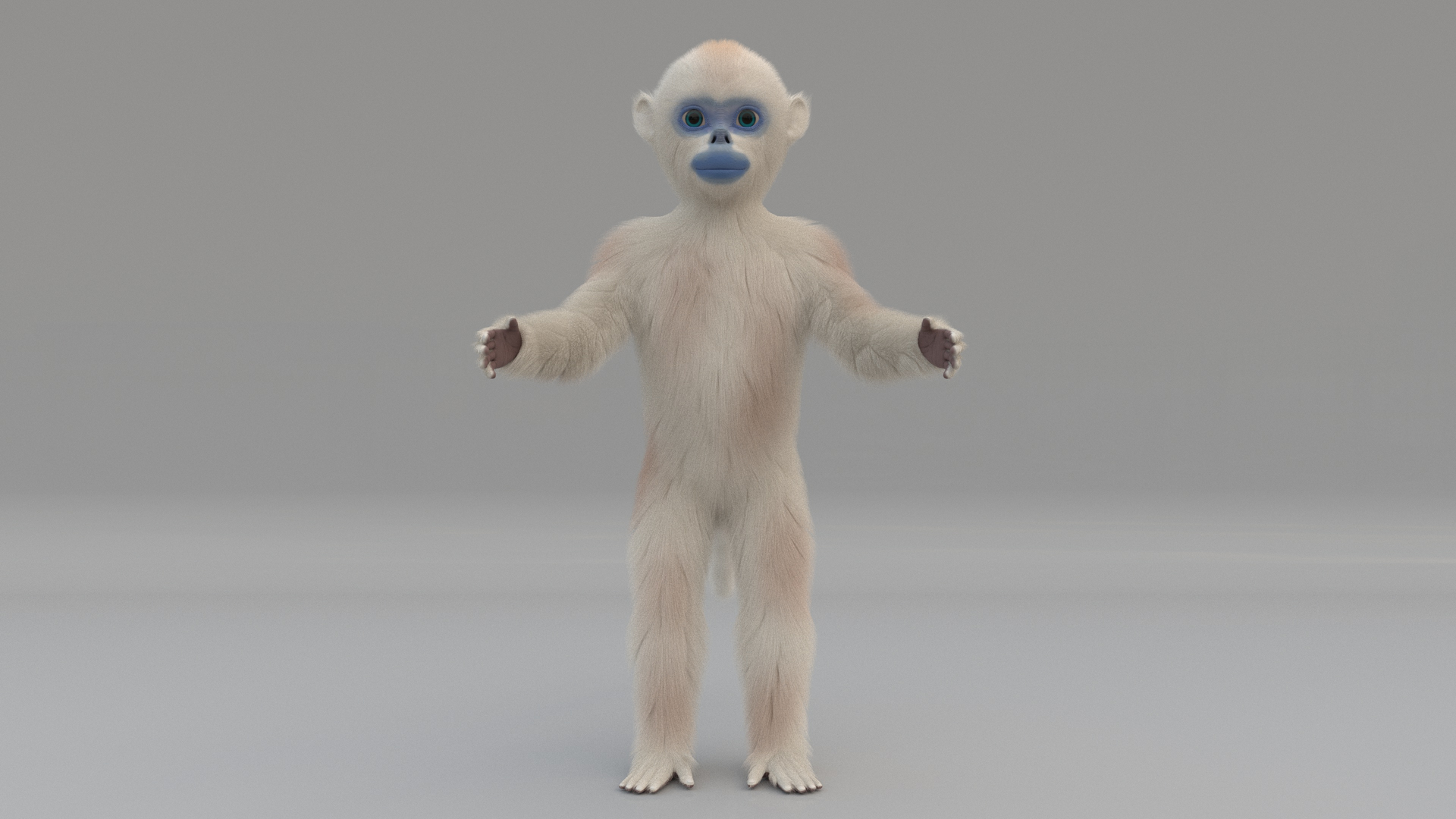 3D Monkey Snub-nosed FUR ANIMATED Model - TurboSquid 1963221