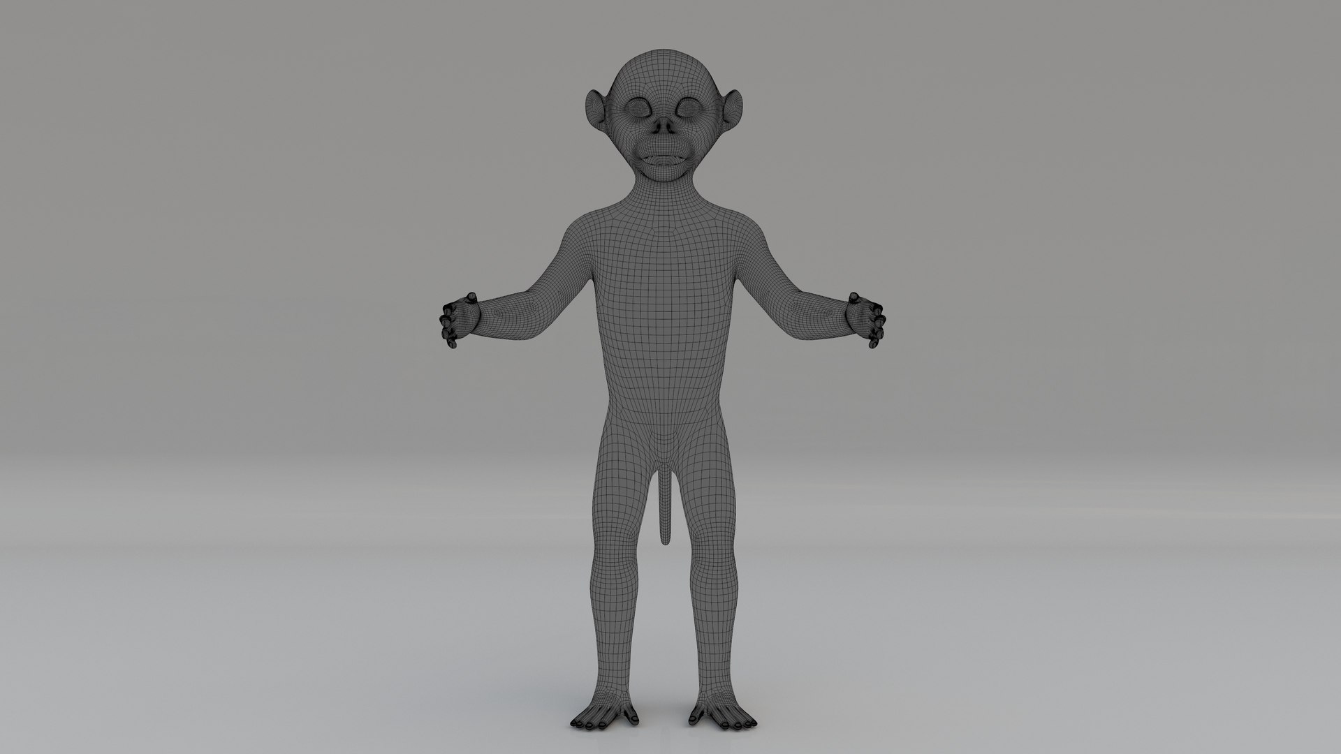 3D Monkey Snub-nosed FUR ANIMATED Model - TurboSquid 1963221