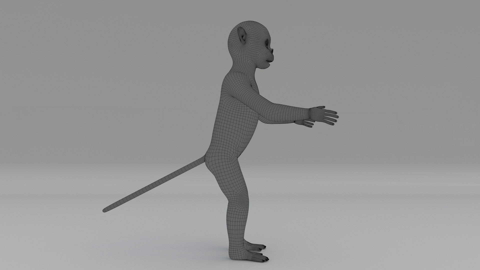 3D Monkey Snub-nosed FUR ANIMATED Model - TurboSquid 1963221