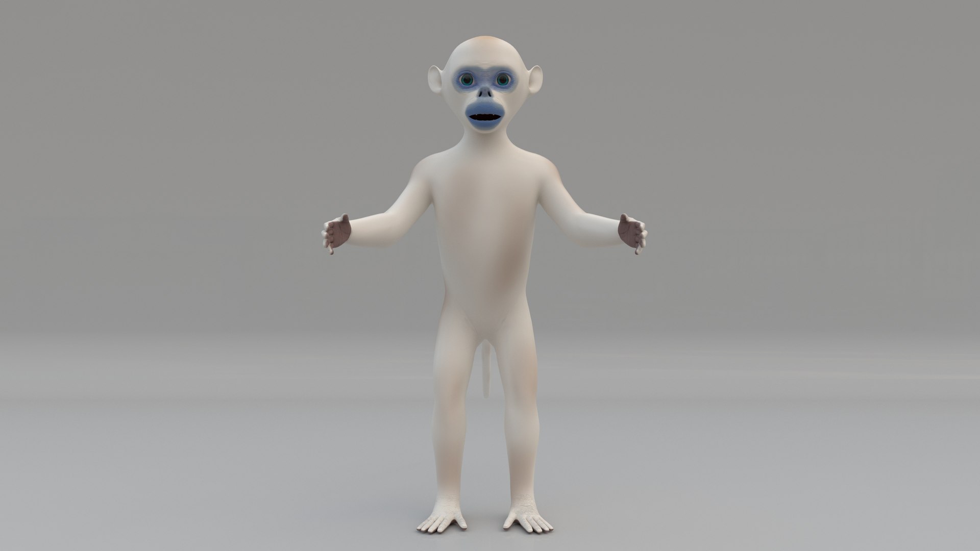 3D Monkey Snub-nosed FUR ANIMATED Model - TurboSquid 1963221