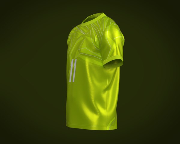 3D Soccer Football Neon Green color Jersey Player-11 - TurboSquid 2039218