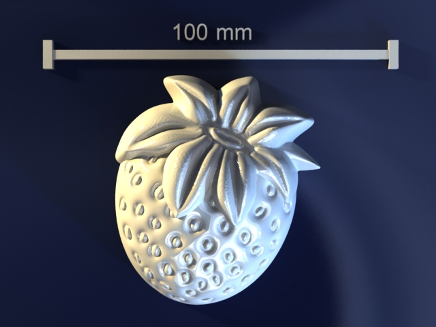 3d strawberry mold hand model