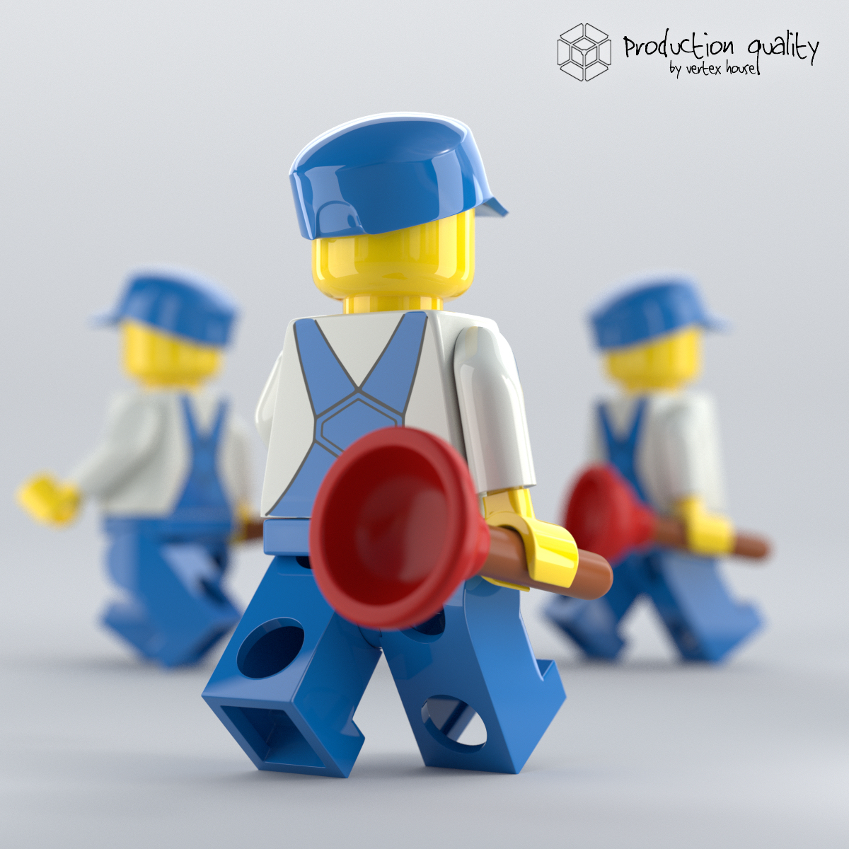 3D lego plumber figure - TurboSquid 1160868