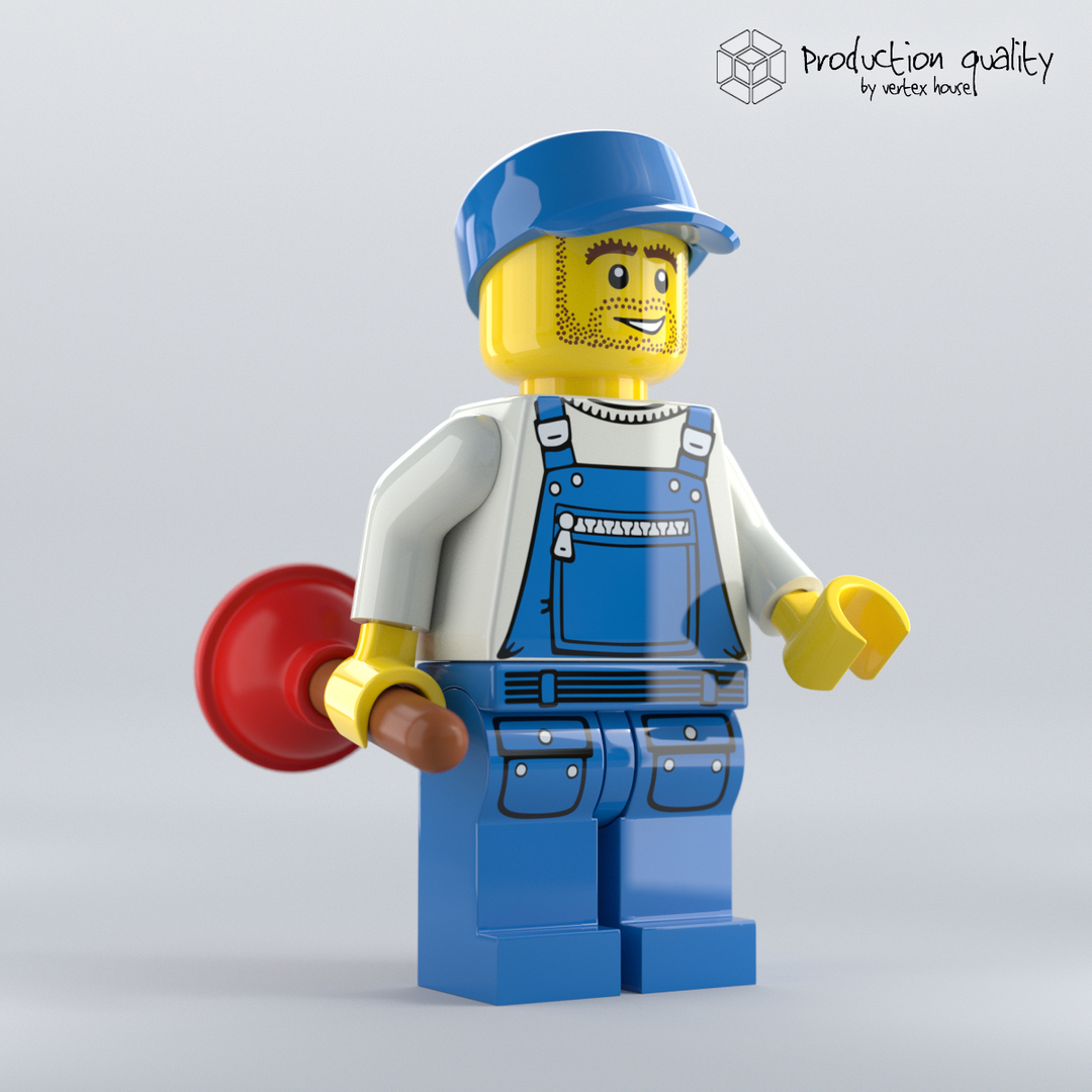 3D Lego Plumber Figure - TurboSquid 1160868