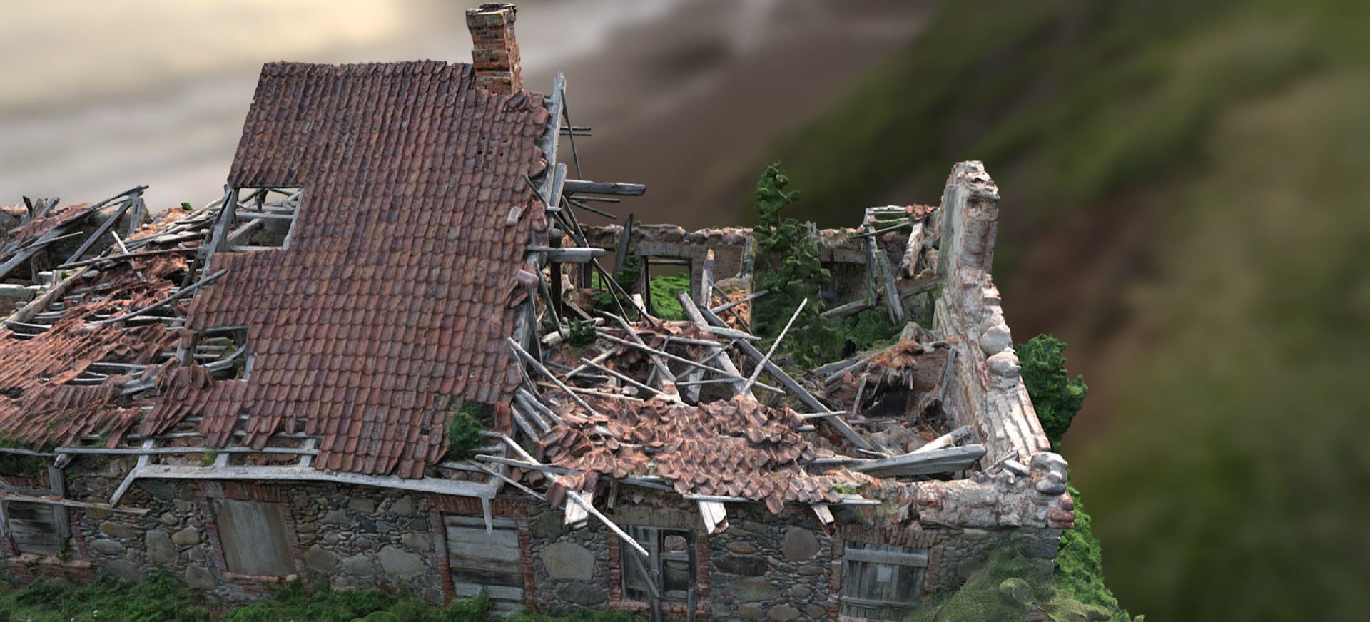 Destroyed House 3D Scan Model - TurboSquid 1863014