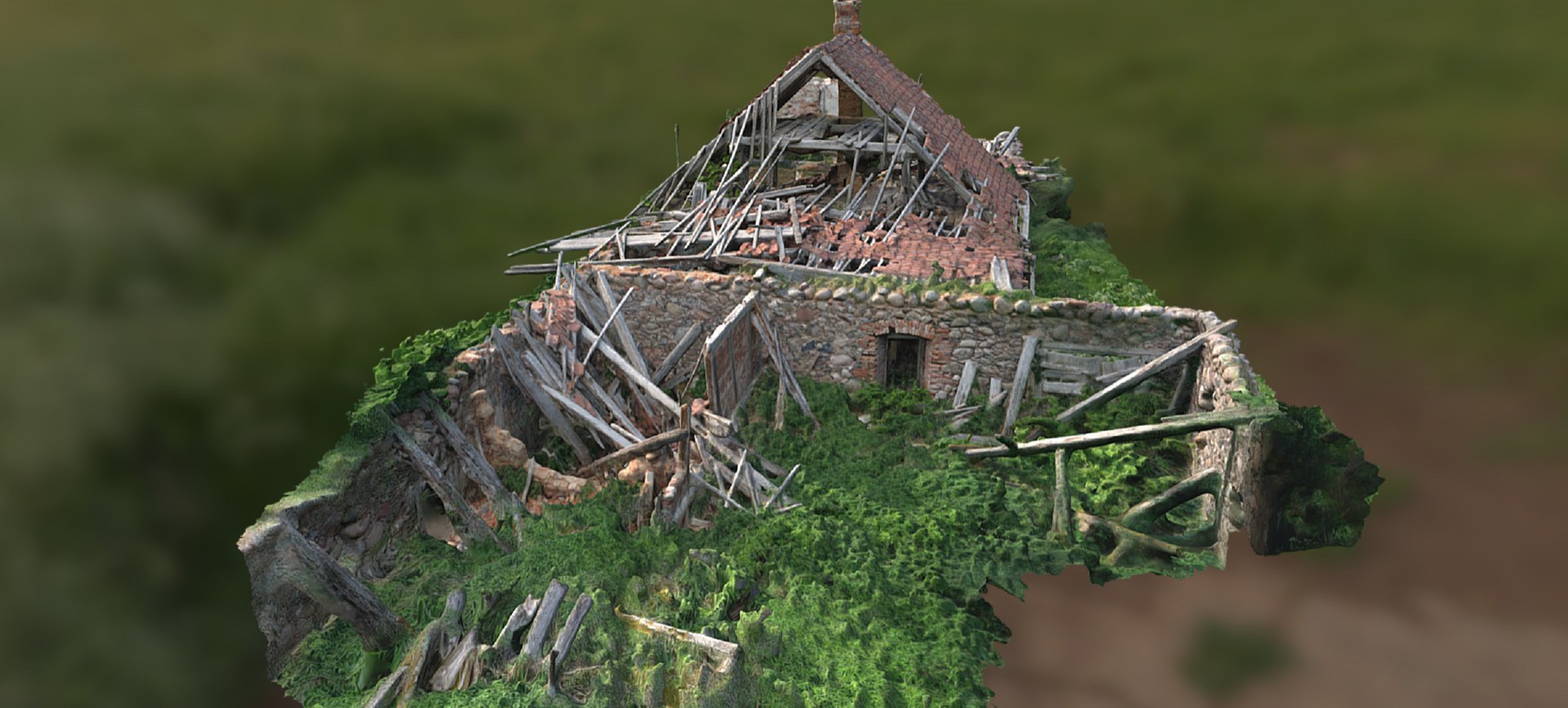 Destroyed House 3D Scan Model - TurboSquid 1863014
