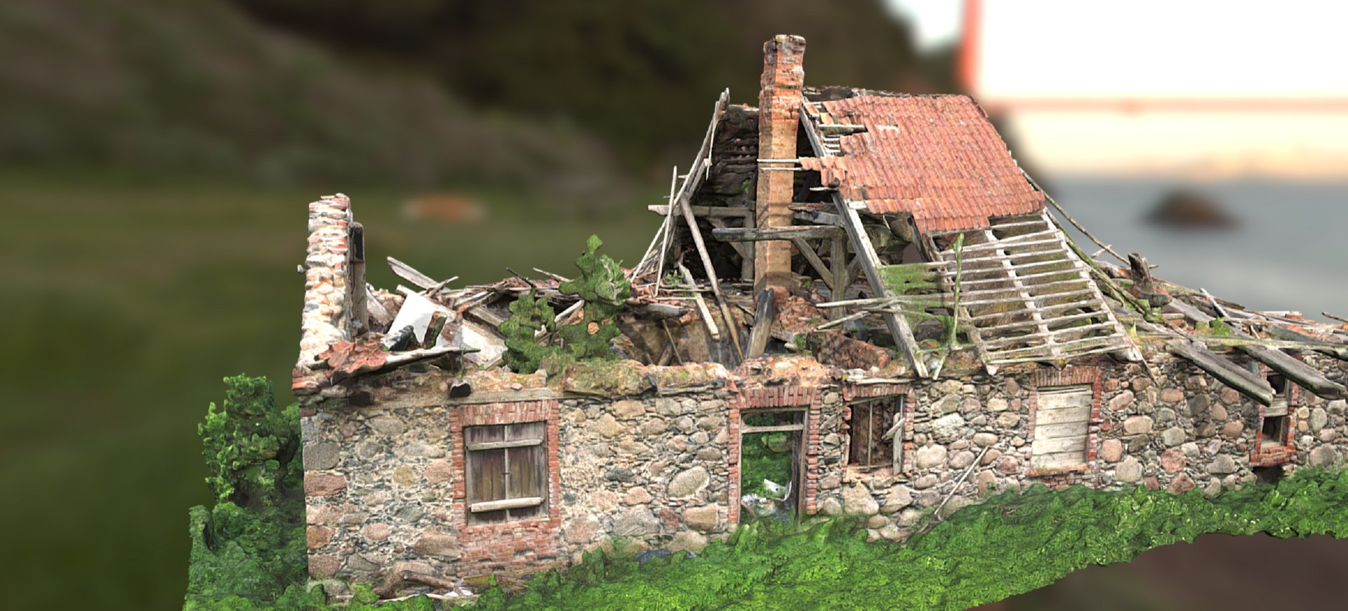 Destroyed House 3D Scan Model - TurboSquid 1863014