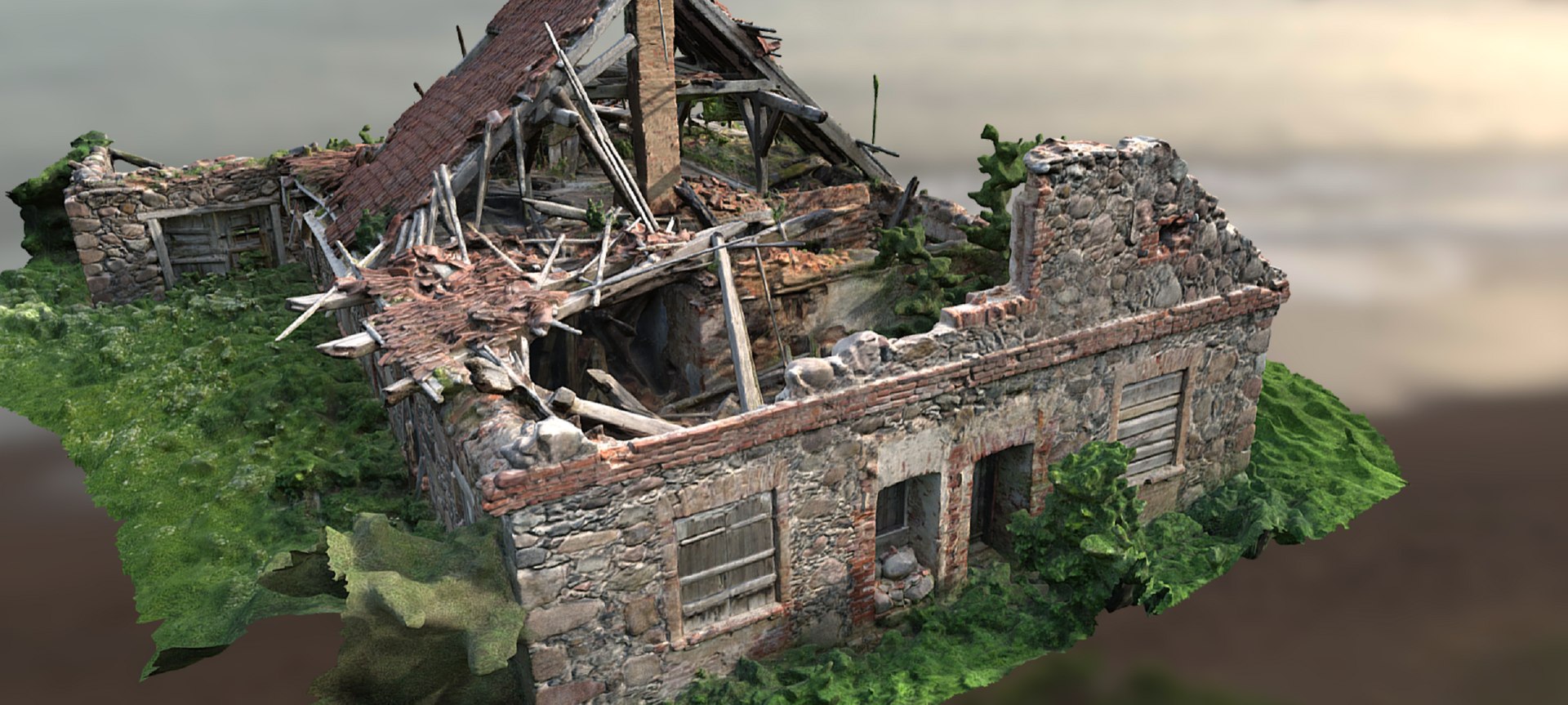 Destroyed House 3D Scan Model - TurboSquid 1863014