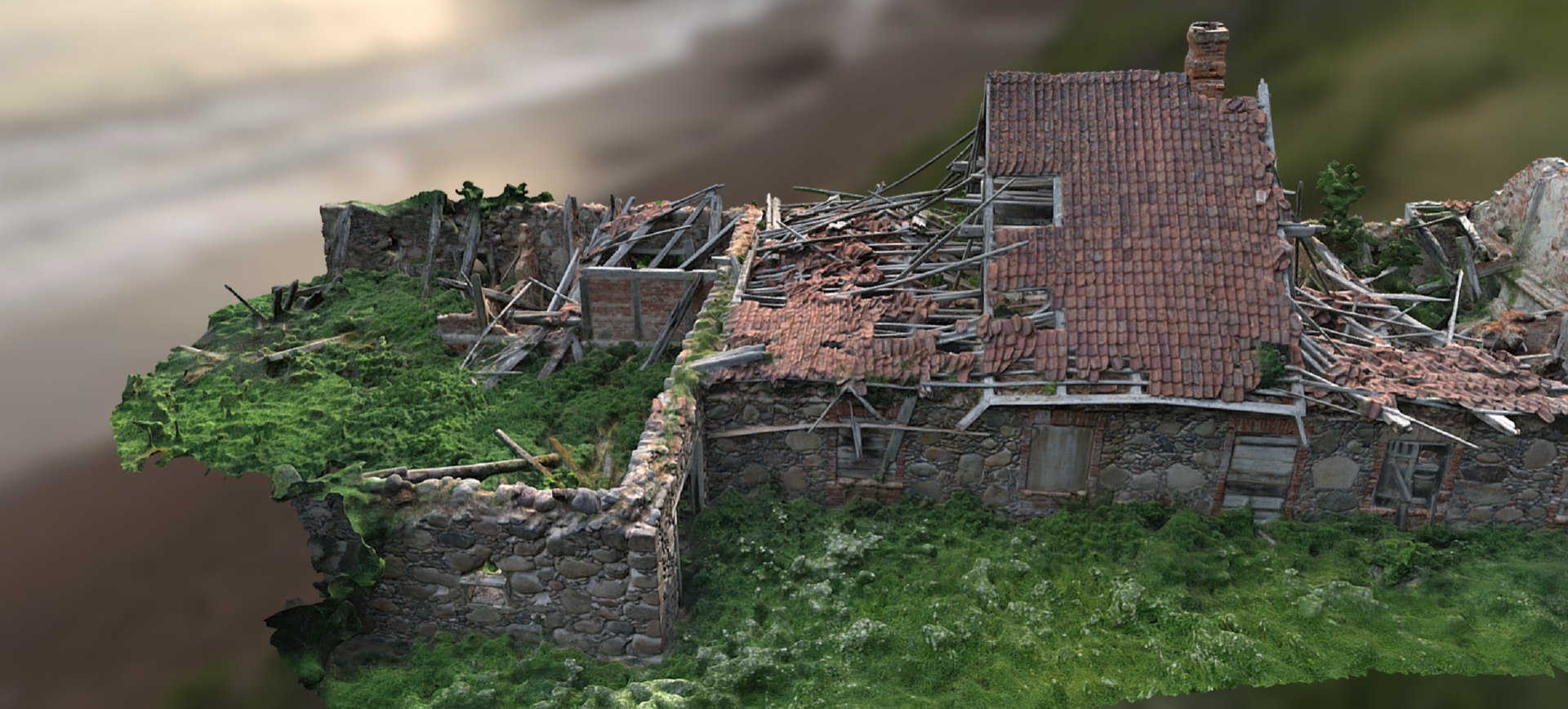Destroyed House 3D Scan Model - TurboSquid 1863014